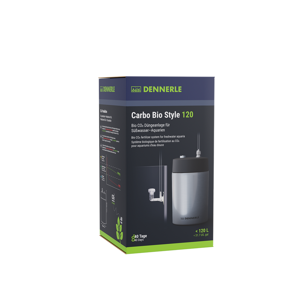 Dennerle Carbo Bio Style 120 - Bio CO2 Düngeanlage für Süßwasser–Aquarien